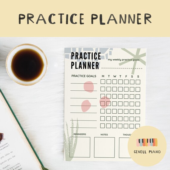 Practice Planner for Musicians / Students Printable - Etsy
