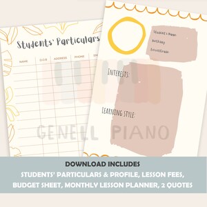 Music Teacher's Planner - Printable - Etsy