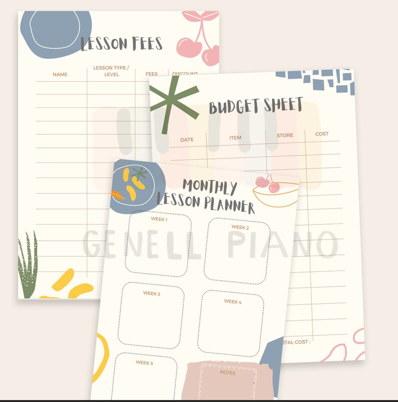 Music Teacher's Planner - Printable - Etsy