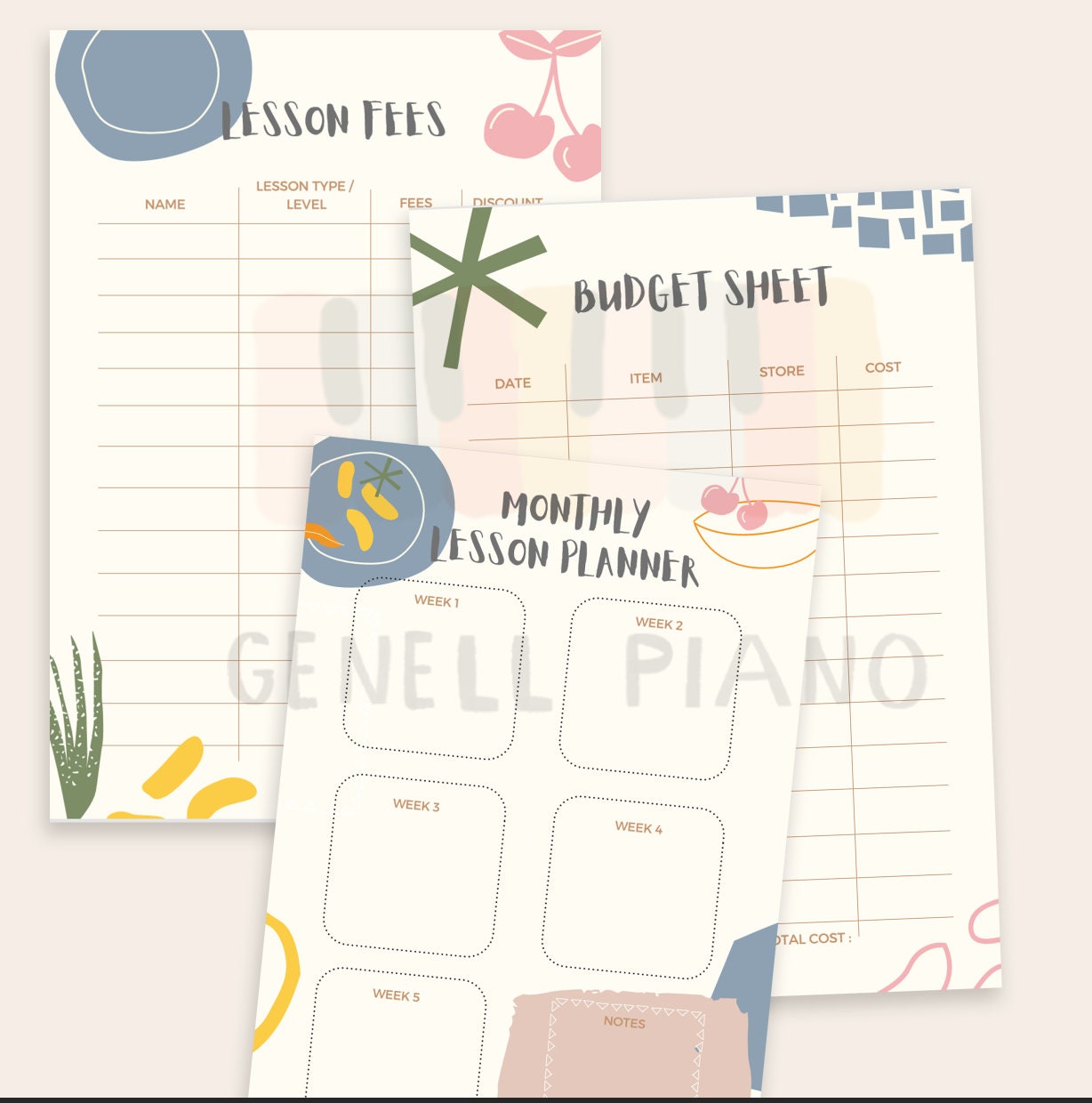 Music Teacher's Planner - Printable - Etsy