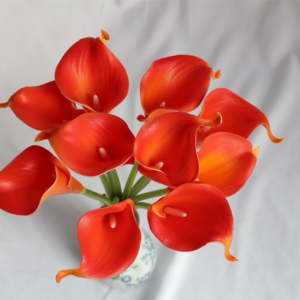 Burnt Orange Fake Flowers - Etsy