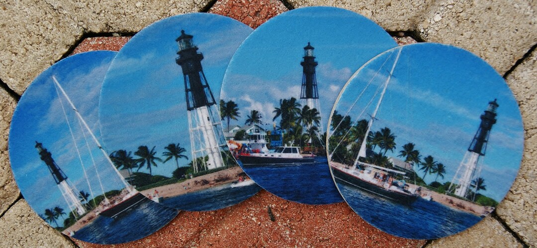 Lighthouse Set of Coasters - Etsy