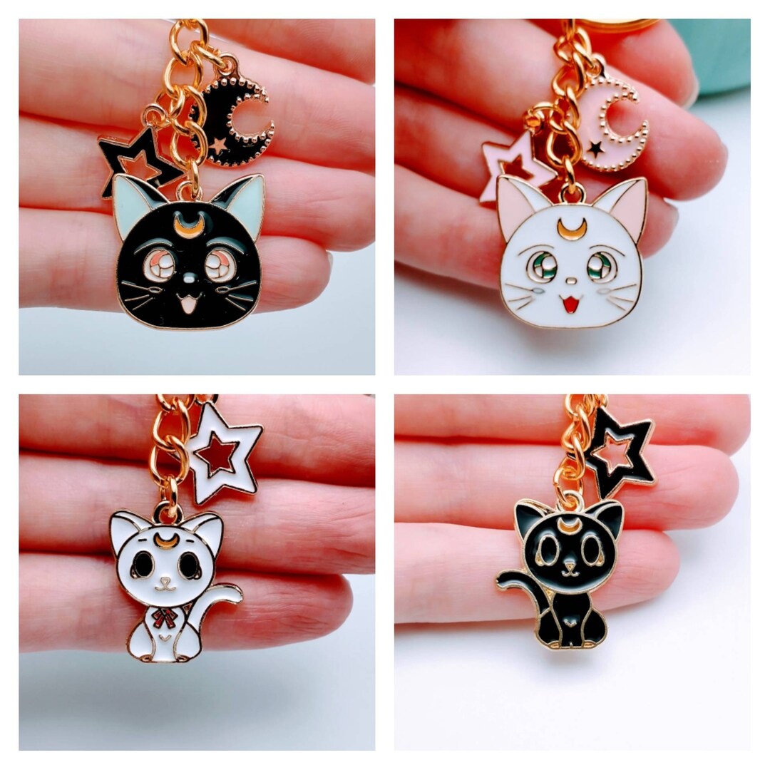 Magical Cat Keyrings Anime Cute Kawaii Moon - Etsy
