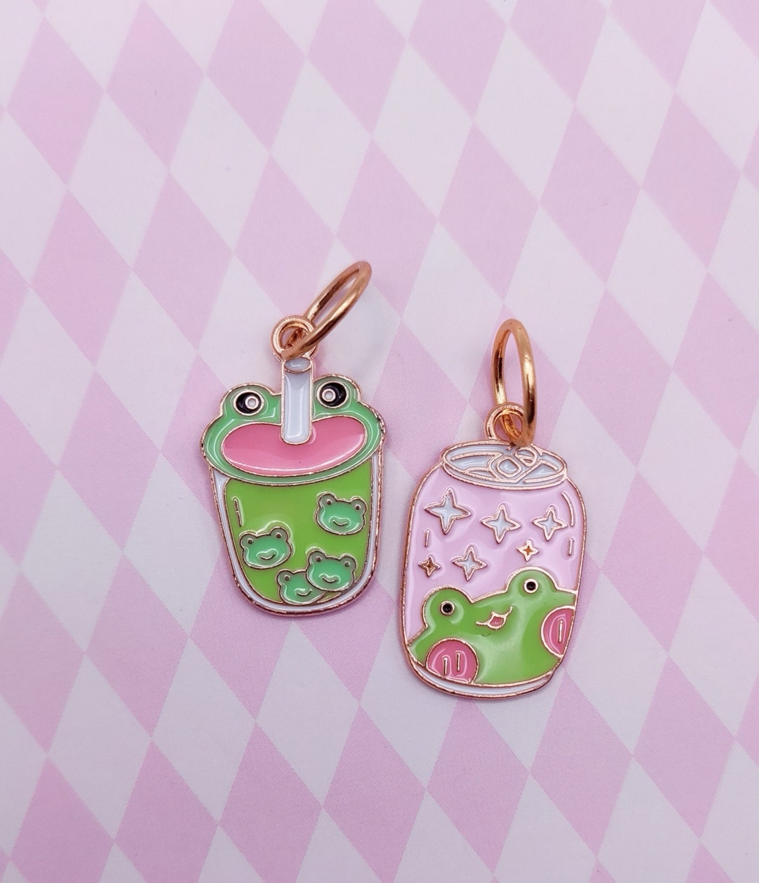 Froggy Frog Roller Skate Lace Charms Shoe Cute Pink Green Kawaii Bubble ...