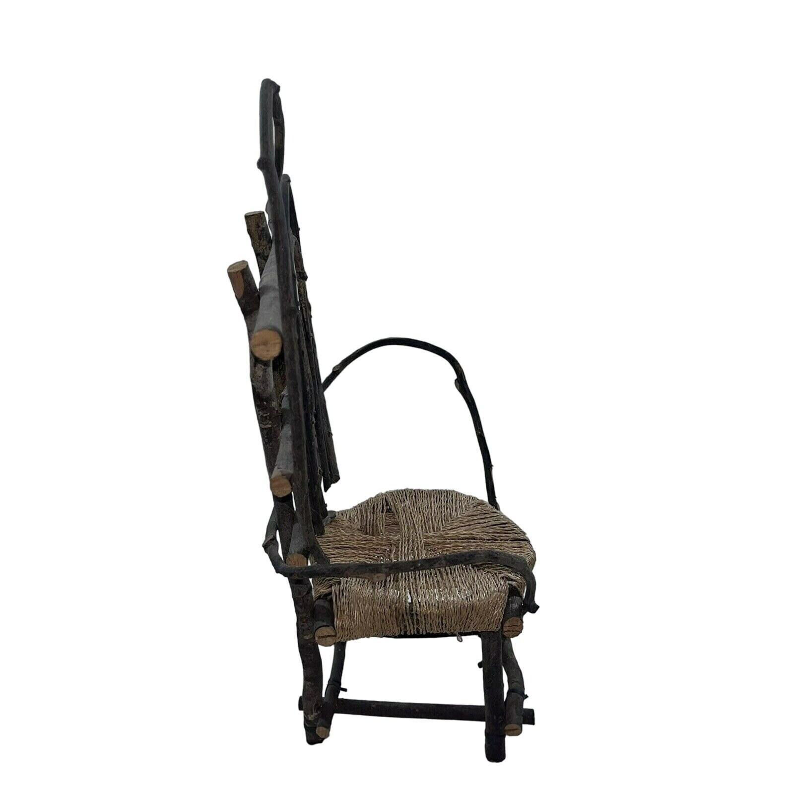 Vtg Rustic Bent Willow Wood Stick Chair Furniture for 18 Doll Bear ...