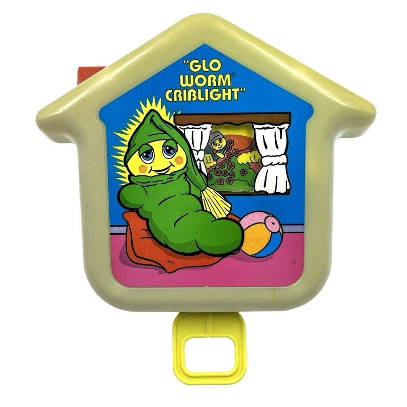 Vintage Playskool Glo Worm Crib Night Light Music Box Baby Toy Glow ...