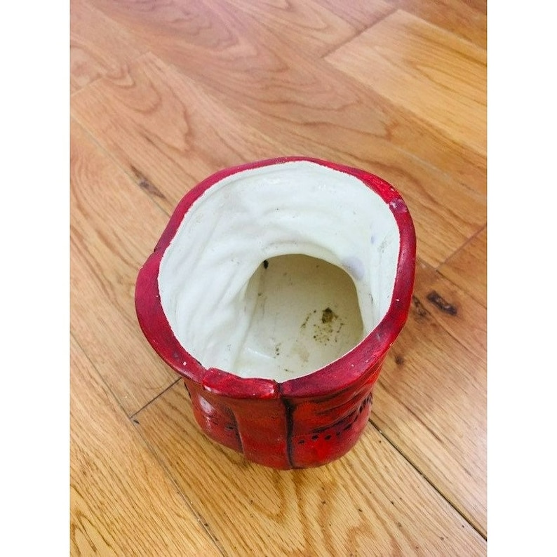 Old Shoe Ceramic Planter With Big Toe Red With Patches Hand - Etsy