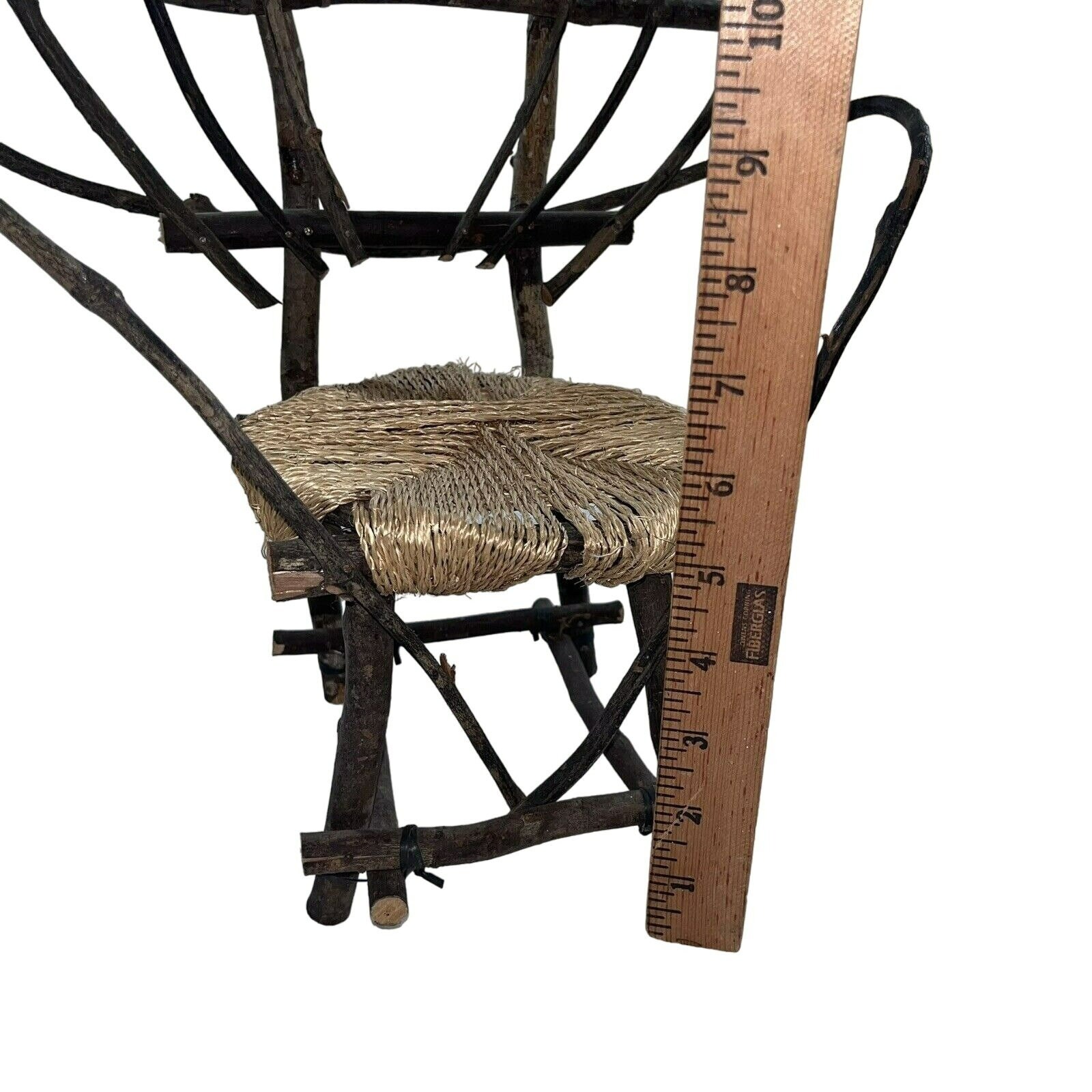 Vtg Rustic Bent Willow Wood Stick Chair Furniture for 18 Doll Bear ...