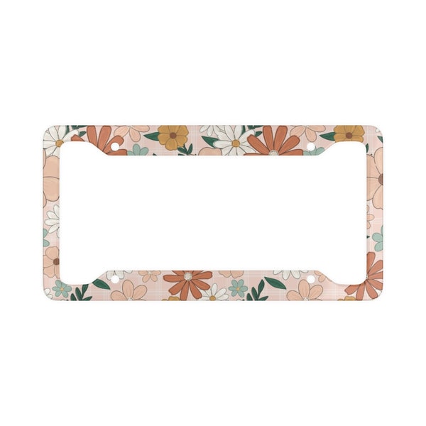 Floral License Plate - Etsy