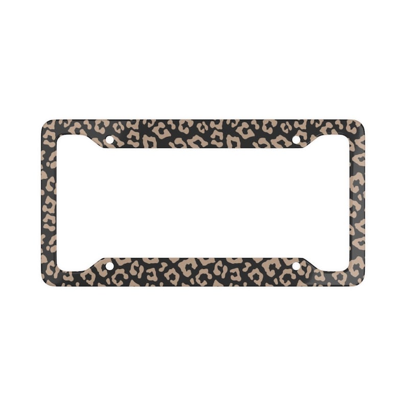 Black and Tan Leopard Print License Plate Frame - Etsy
