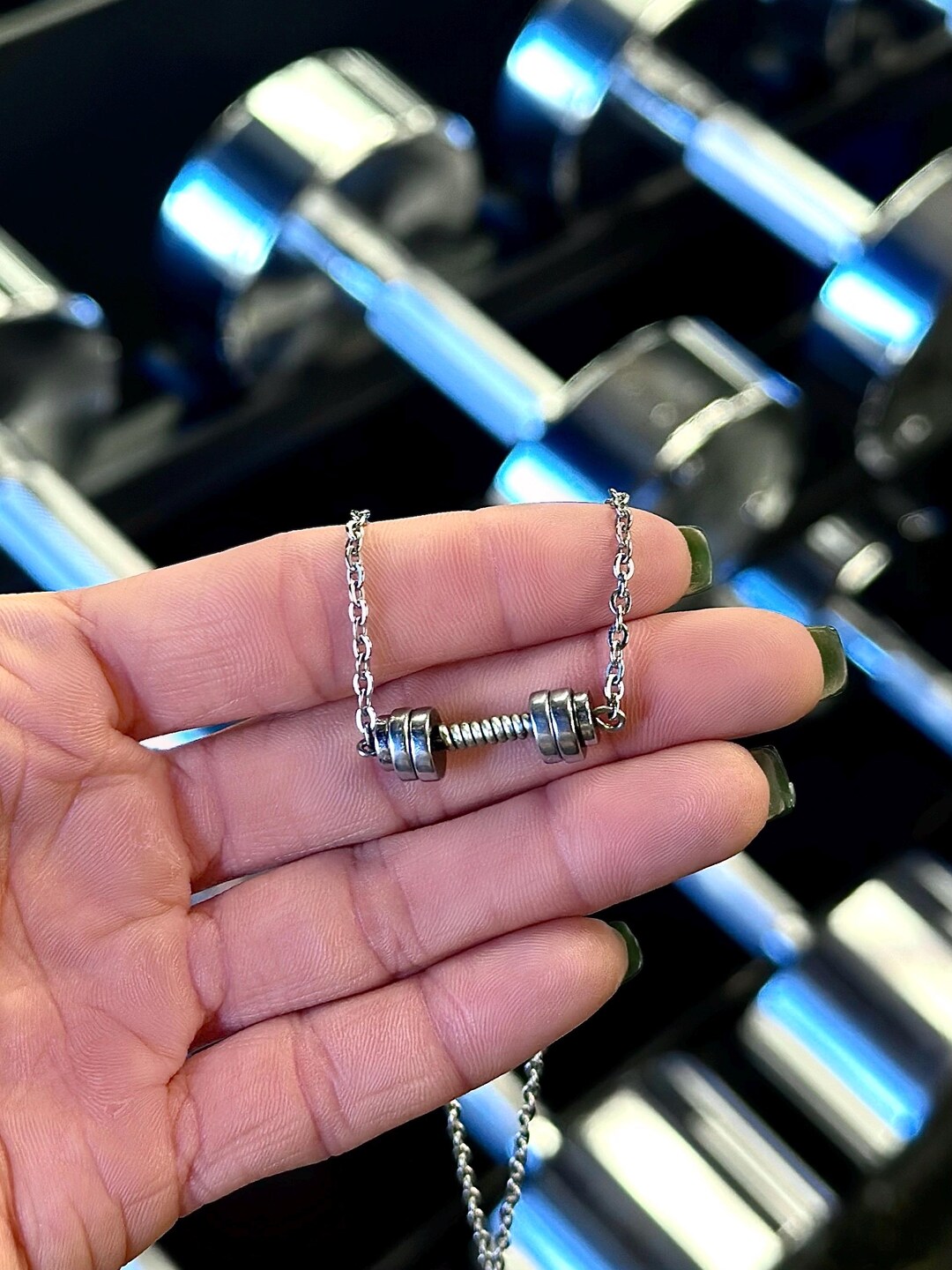 Dumbbell/barbell Pendant - Wire Wrap Hematite Dumbbell/barbell Pendant ...