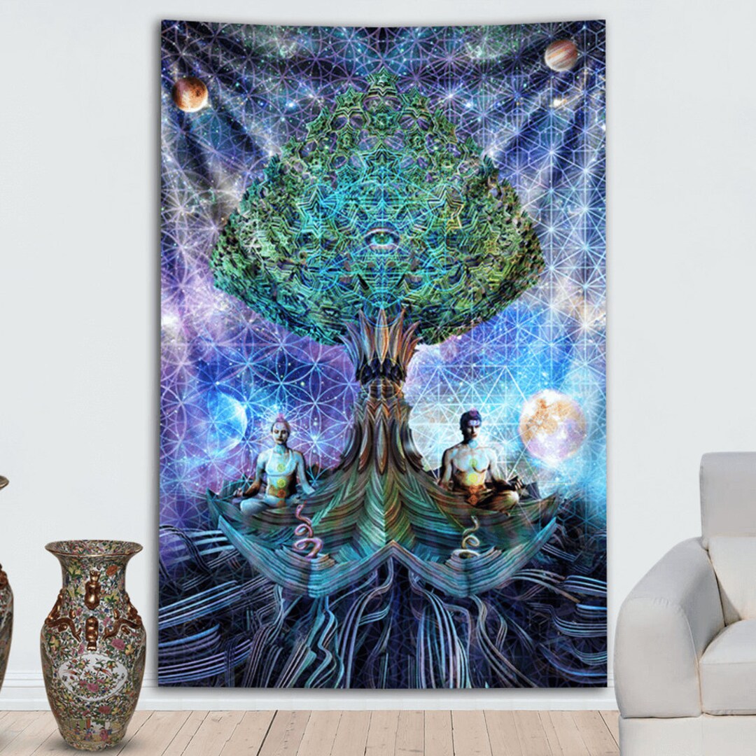 Dima Yastronaut Balance Tree of Life Tapestry by Third Eye - Etsy