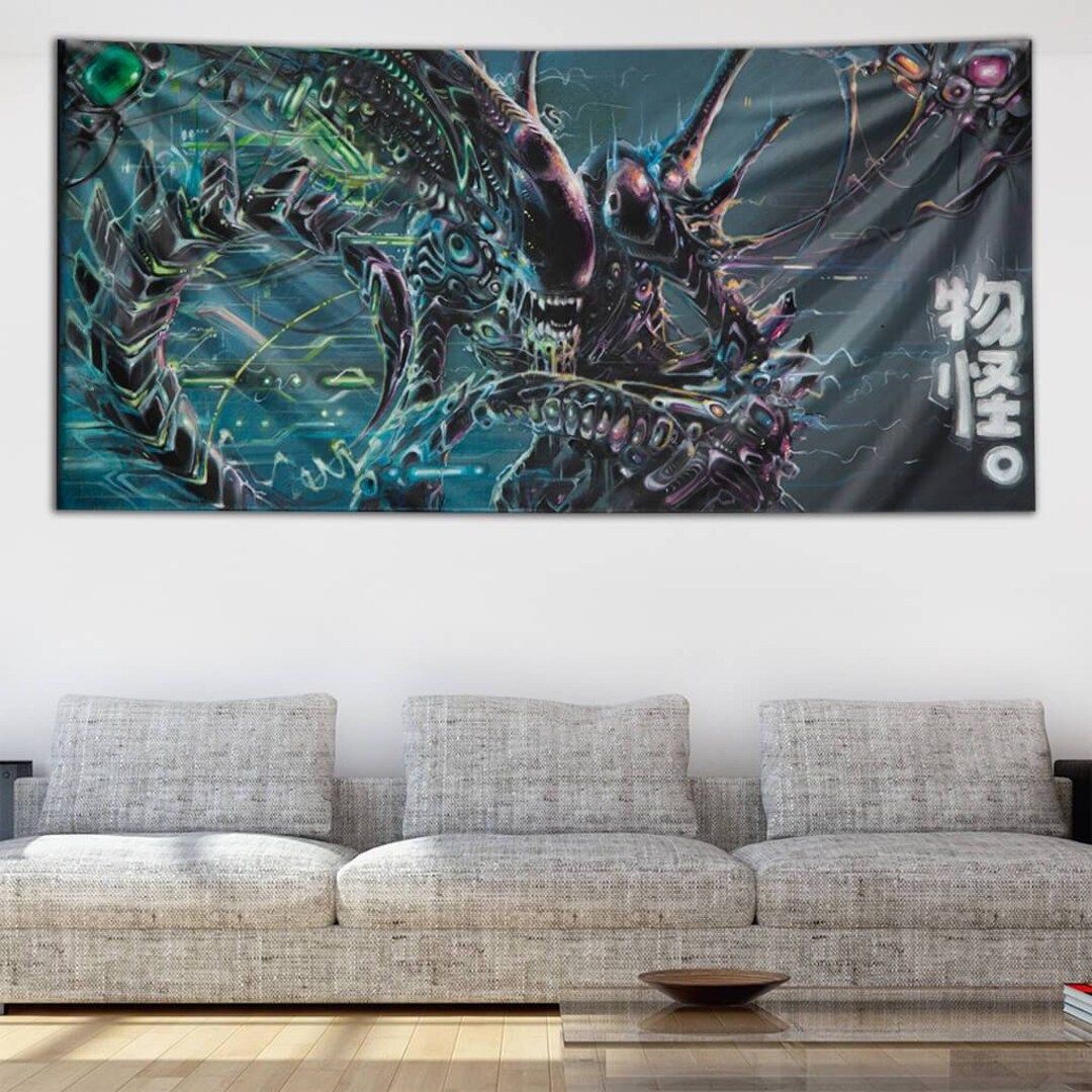 Gabriel Welch Tribute to Giger Monster Within Psychedelic Tapestry by ...