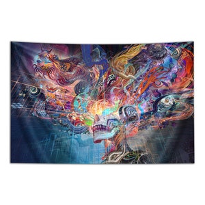 Forward Escape Tapestry by Android Jones and Third Eye Tapestries - Etsy