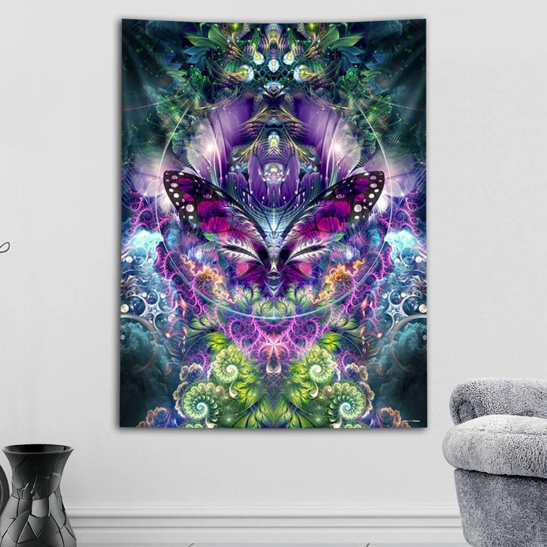 Psiloteric Visions Emergence Psychedelic Tapestry by Third Eye ...