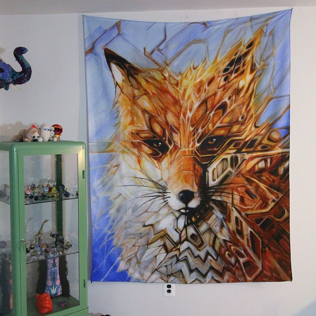 Gabriel Welch Future Fox Tapestry by Third Eye Tapestries - Etsy