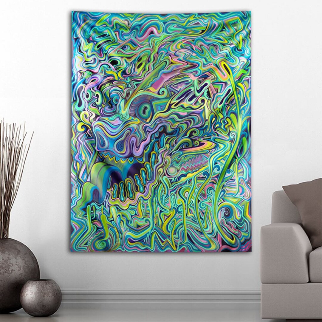 Mr. Melty Tickling the Dragon Tapestry by Third Eye Tapestries - Etsy