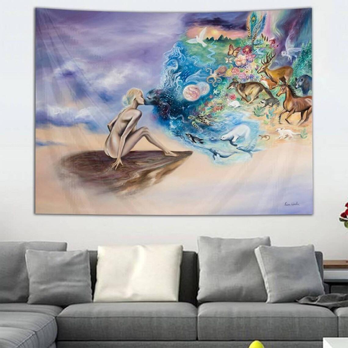 Erica Wexler Kiss of Life Tapestry by Third Eye Tapestries - Etsy
