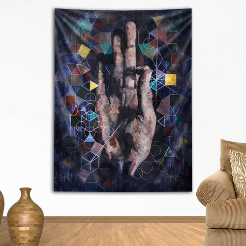 Android Jones Rainbow Geisha Tapestry by Third Eye Tapestries - Etsy