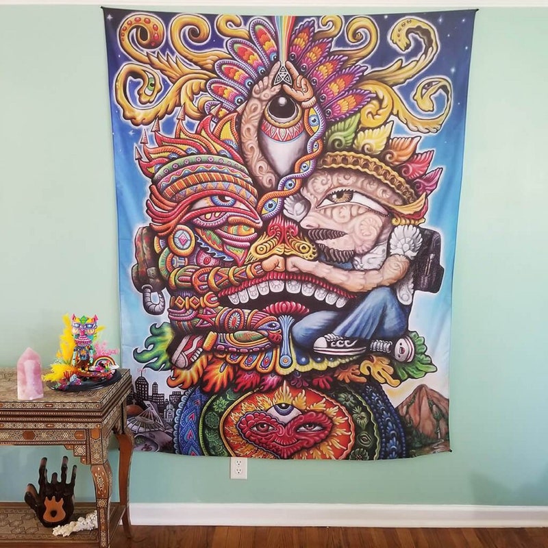 Trippy Tapestry - Etsy
