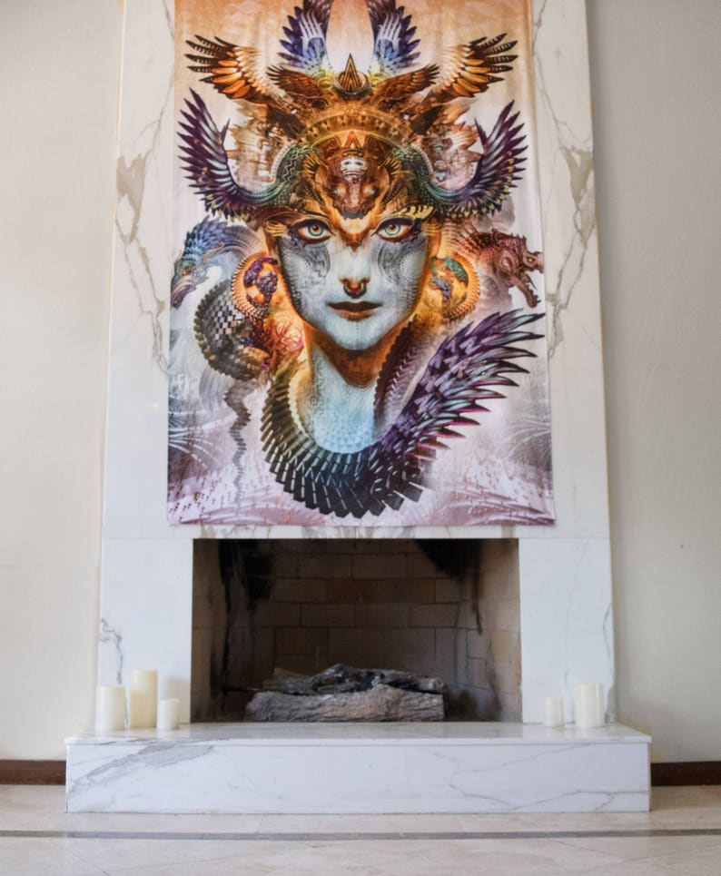 Android Jones Dharma Dragon Tapestry by Third Eye Tapestries - Etsy