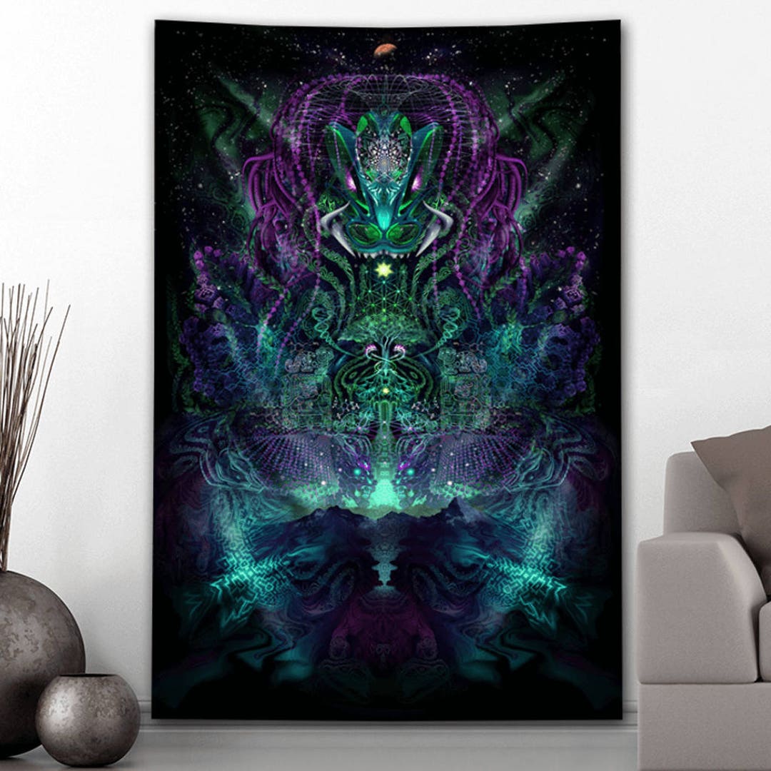 Totemical Huachuma Tapestry by Third Eye Tapestries - Etsy