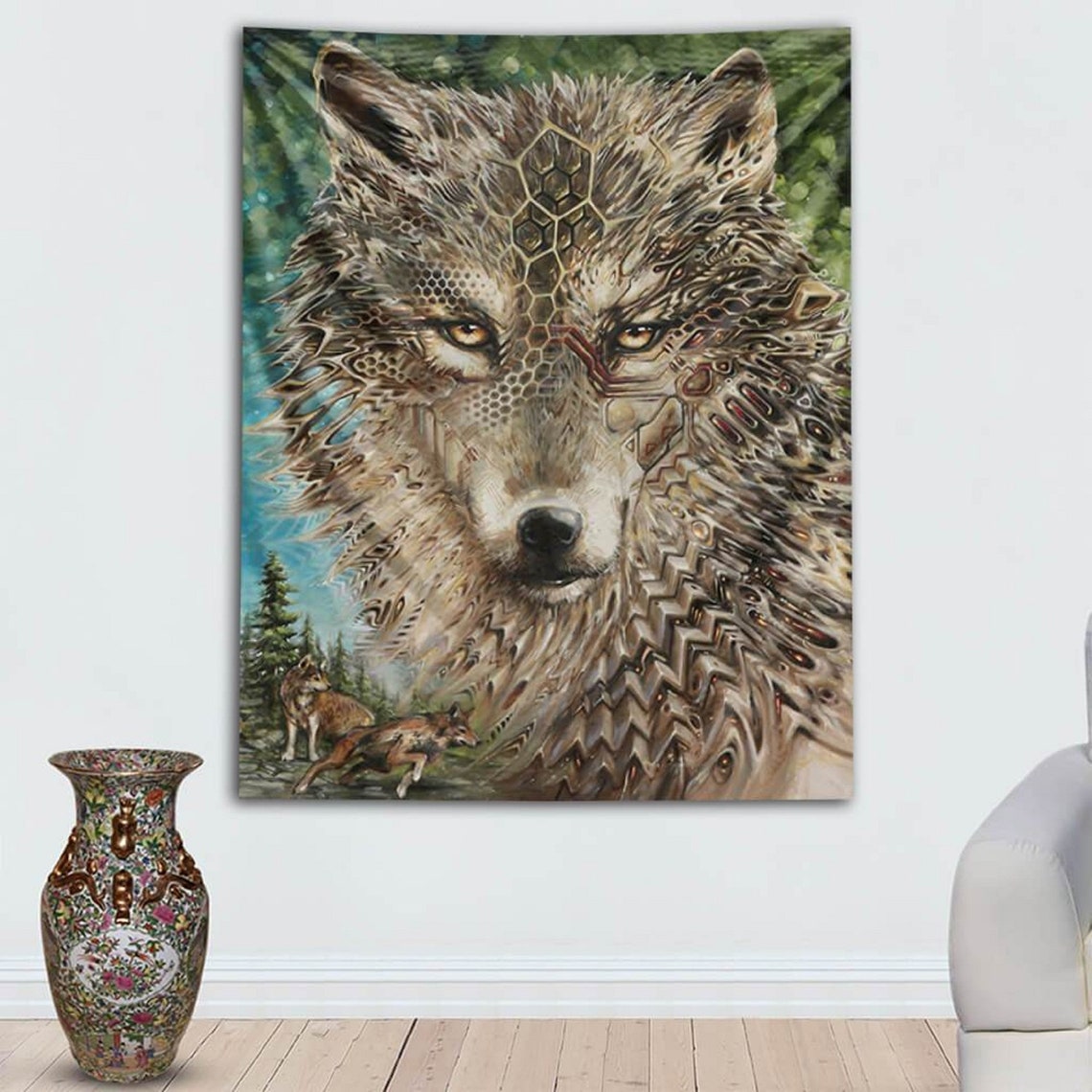 Gabriel Welch Red Wolf Tapestry by Third Eye Tapestries - Etsy
