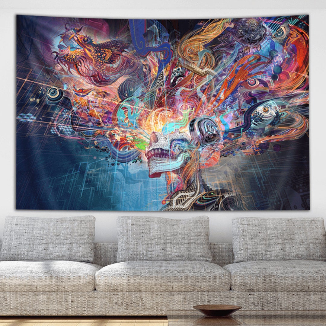 Android Jones Forward Escape Dave Tipper Tapestry by Third Eye ...