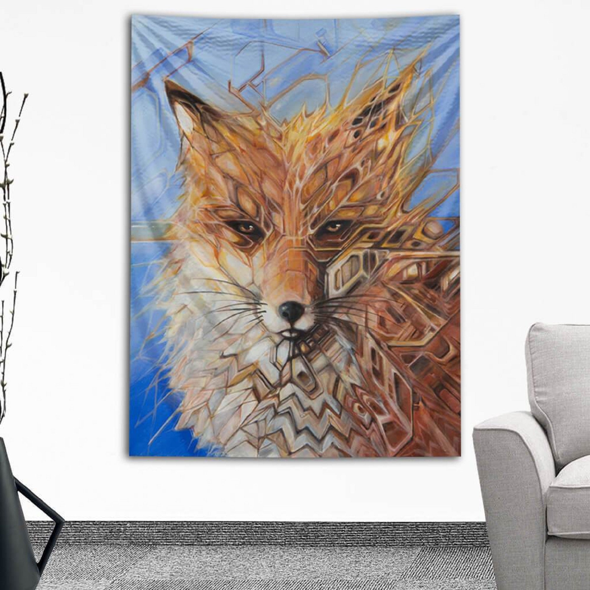 Gabriel Welch Future Fox Tapestry by Third Eye Tapestries - Etsy