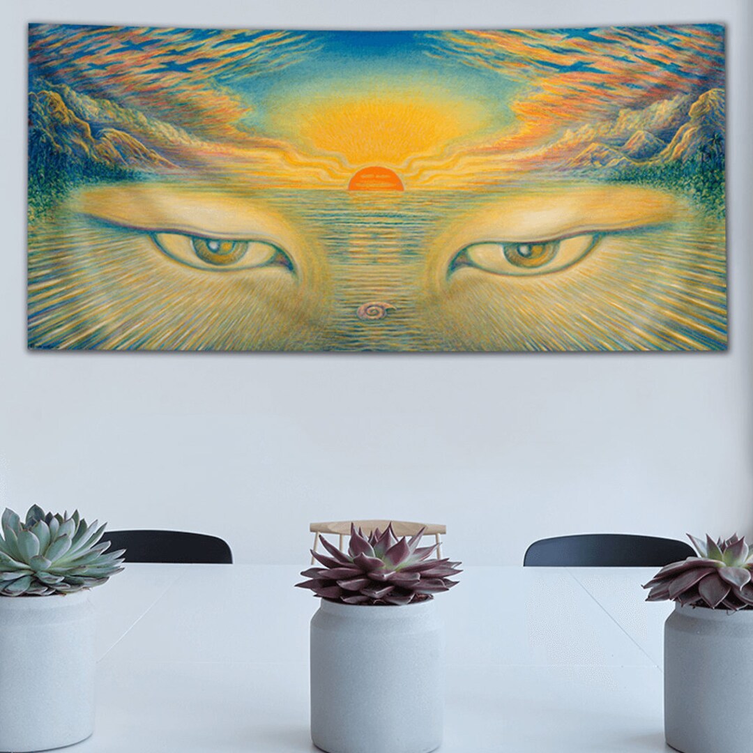 Mark Henson Eyes of the World Tapestry by Third Eye Tapestries - Etsy