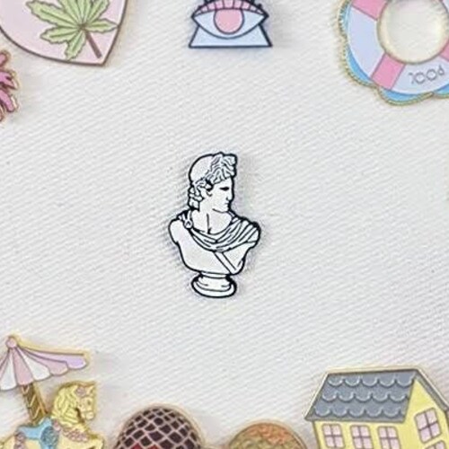 Ancient Greek God Apollo Bust Enamel Pin - Etsy