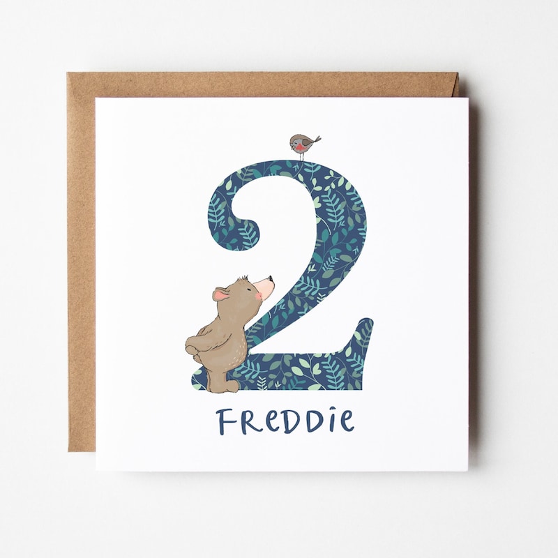 2nd Birthday Card - Etsy UK