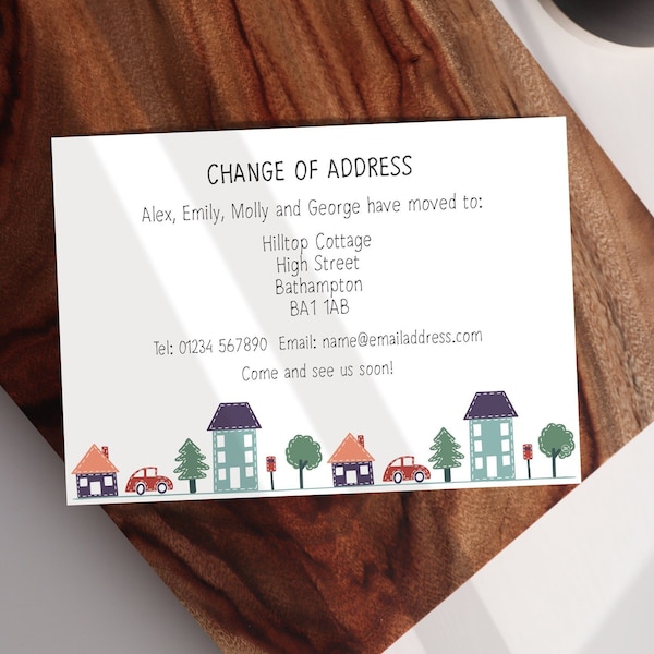 Change of Address Cards - Etsy UK