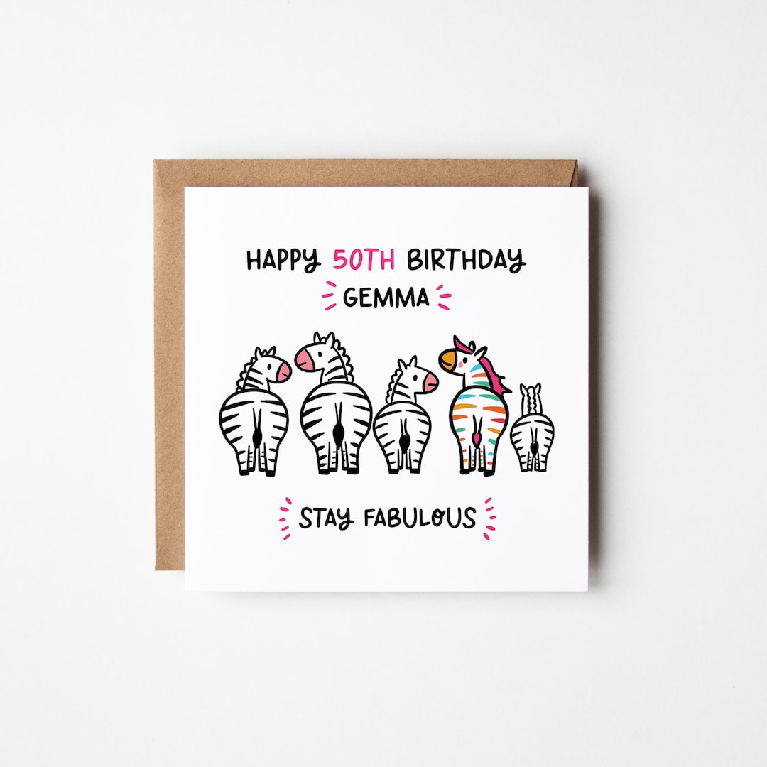Stay Fabulous 50th Birthday Card for Her • Personalised 50th Birthday ...