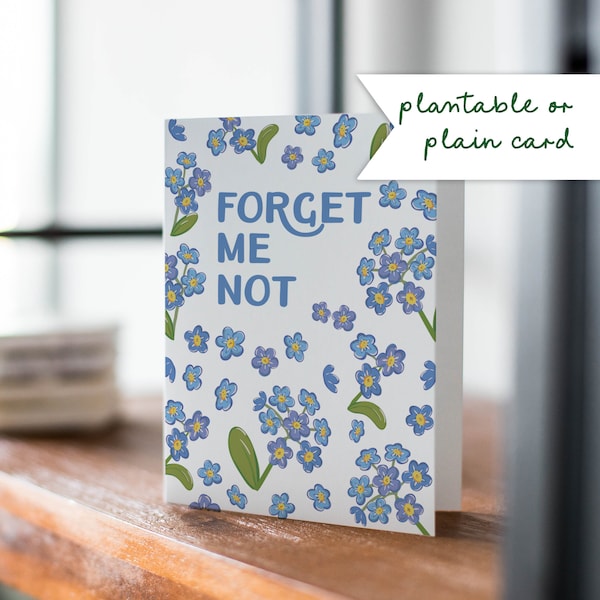 Forget Me Not Thankyou Card - Etsy