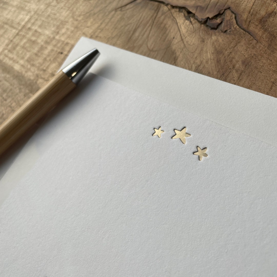 Six Letterpressed Stars Luxury Note Cards Luxury Notecards Luxury ...