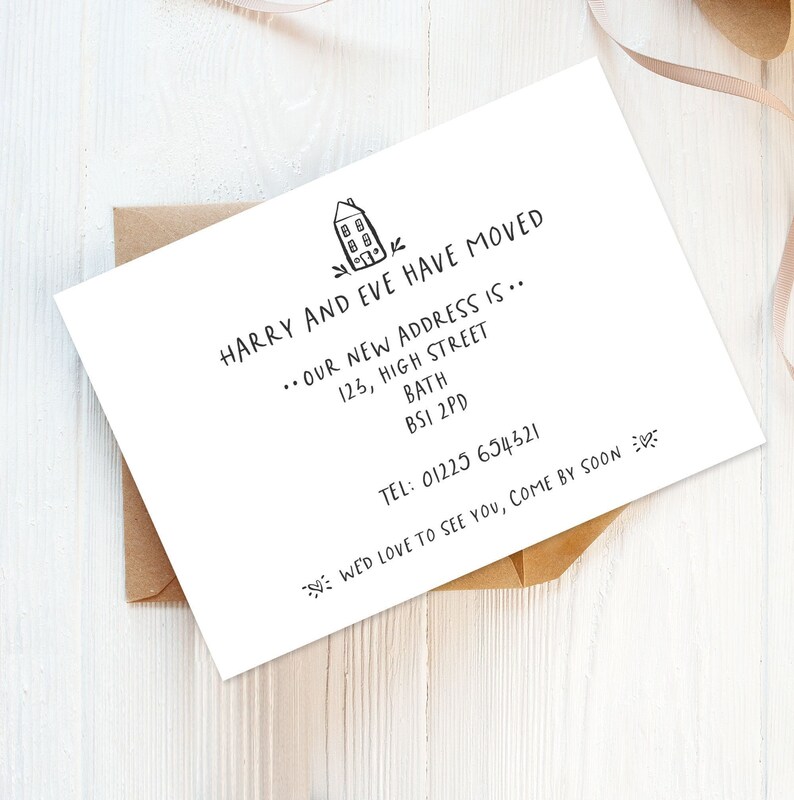 Printed Change of Address Cards New Home Announcements House | Etsy
