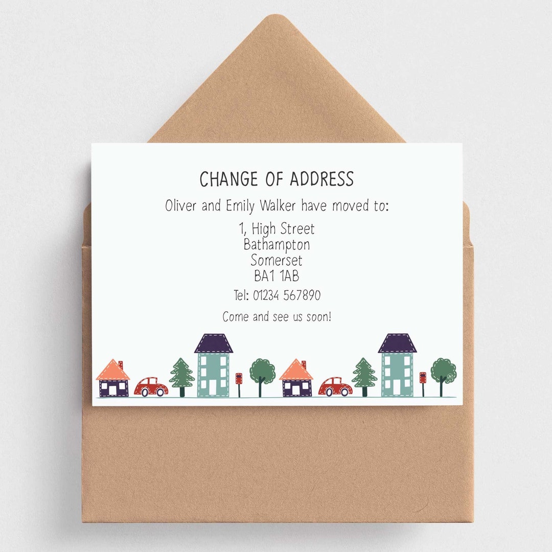 Printed Change of Address Announcements Change of Address - Etsy