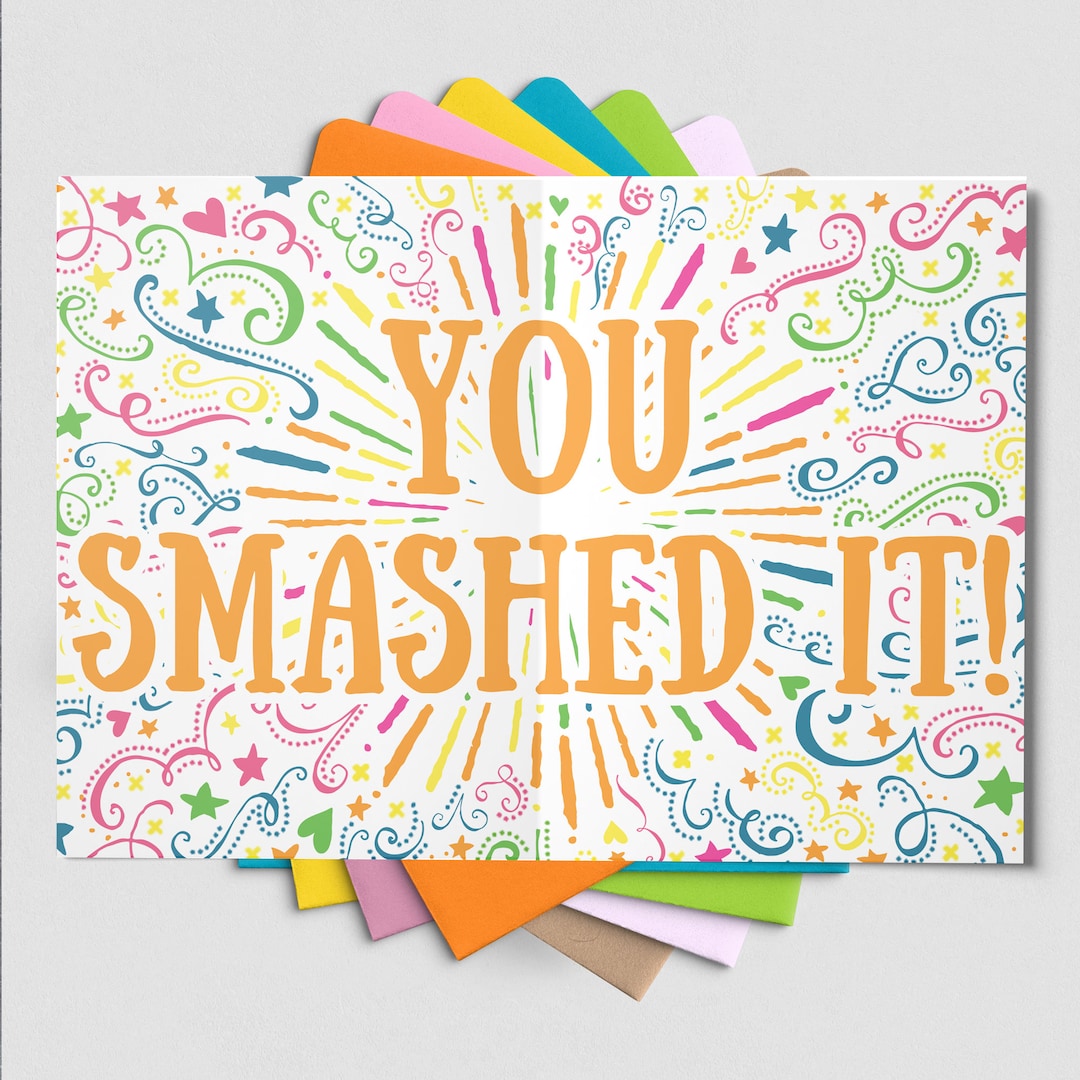 Congratulations Card. "so Proud of You - You Smashed It ...