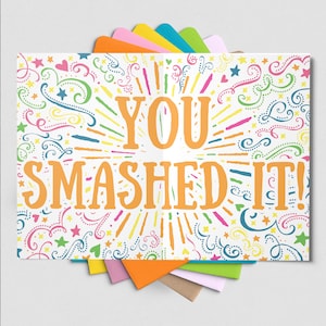 Congratulations Card. "so Proud of You - You Smashed It ...