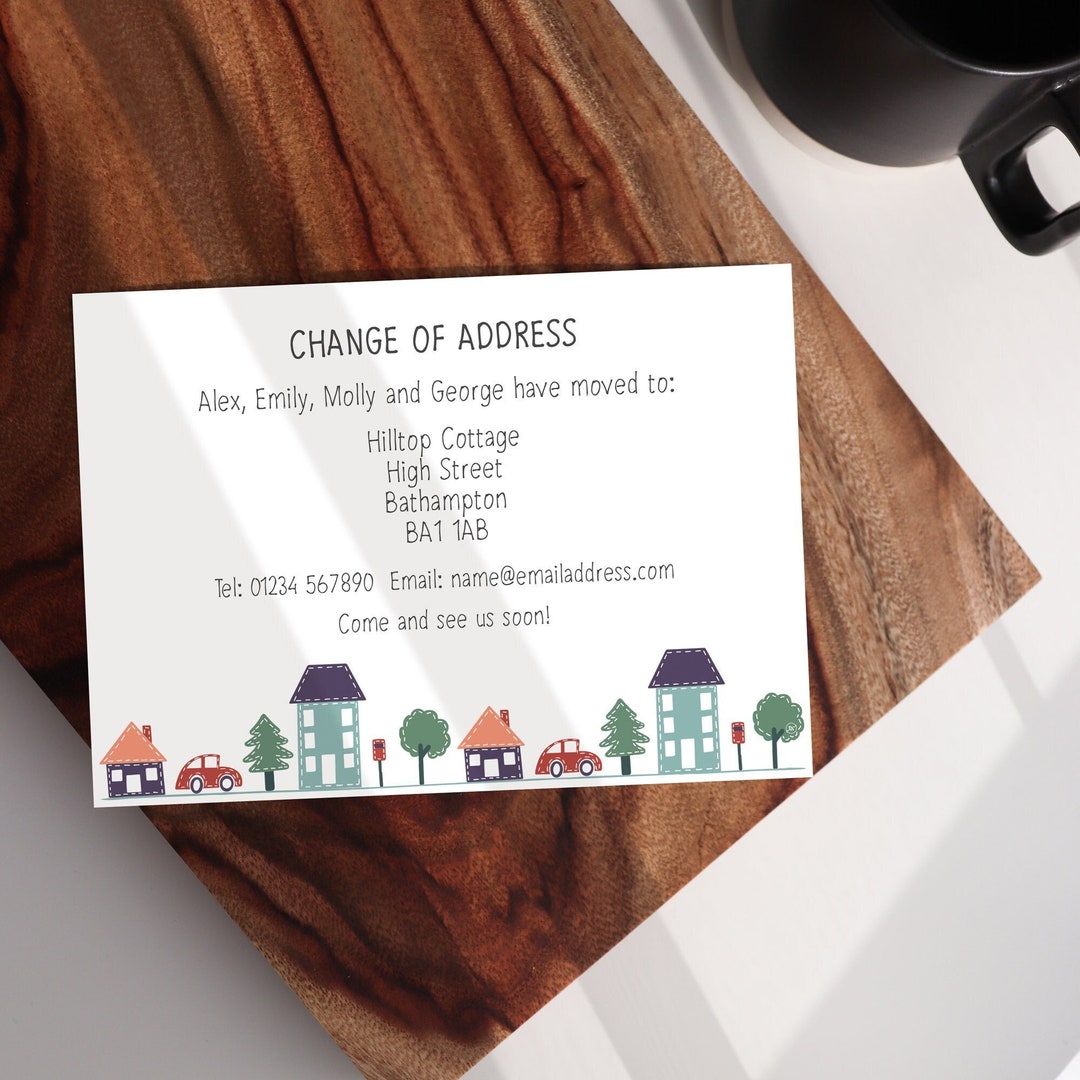 Printed Change of Address Announcements Change of Address - Etsy