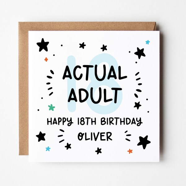 Actual Adult Card - Etsy