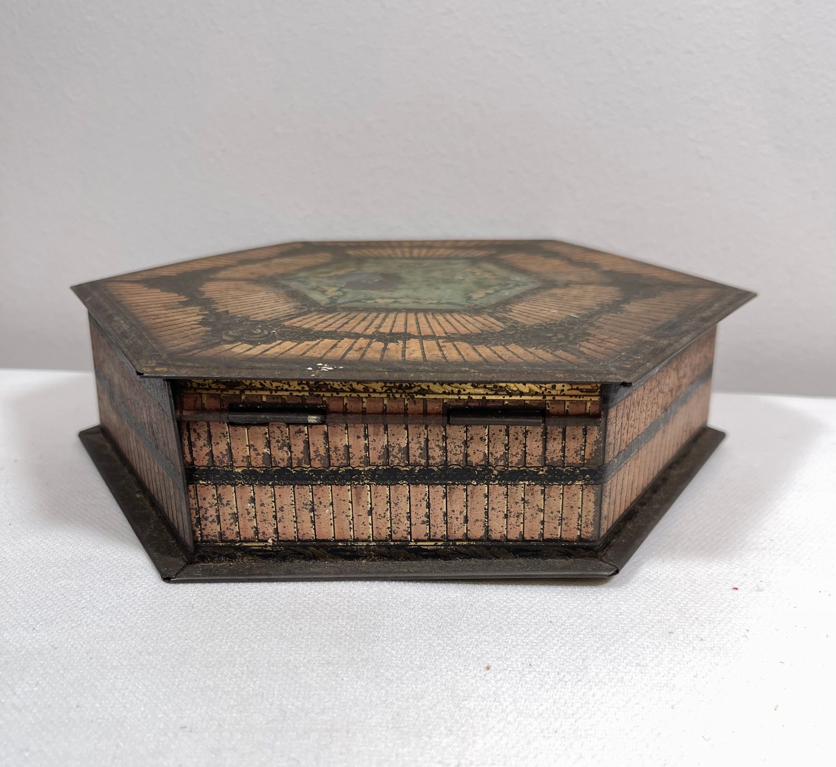 1930’s Tendeco Hexagon Hankie Tin Box - Etsy