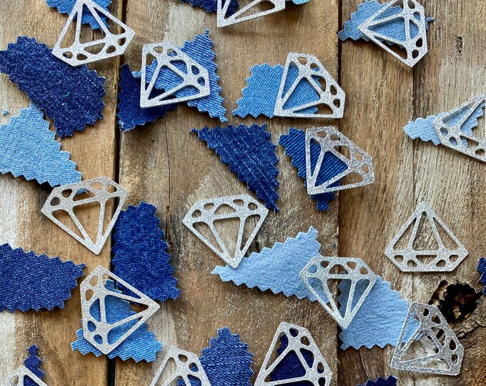 Diamonds and Denim Confetti, Diamonds and Denim Decoration, Diamonds ...