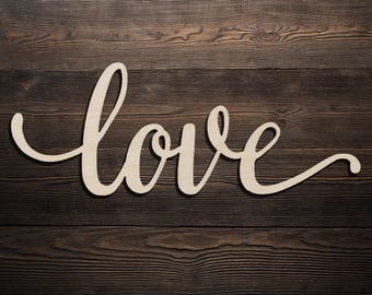 Cursive love sign | Etsy