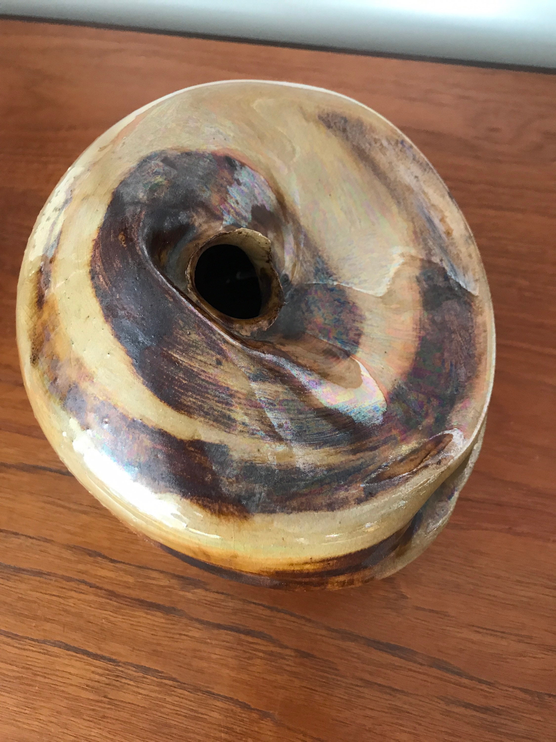 Vintage Ceramic Collapsed Vase Folded Ceramic Freeform - Etsy