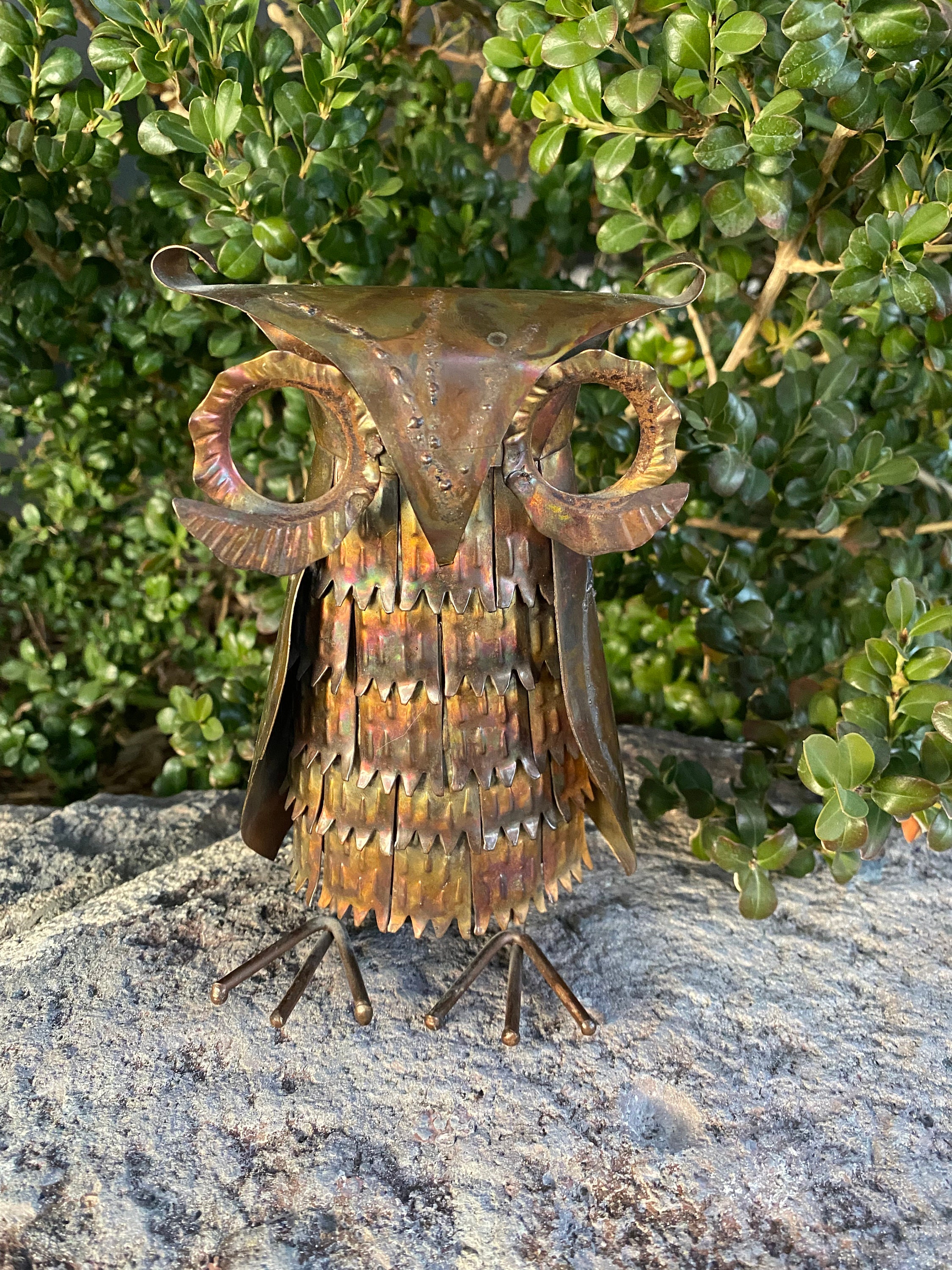 Vintage Mid Century Brutalist Metal Owl Jere Style - Etsy