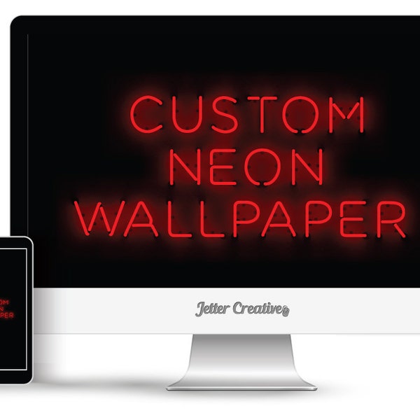 Neon Custom Desktop Wallpaper - Etsy
