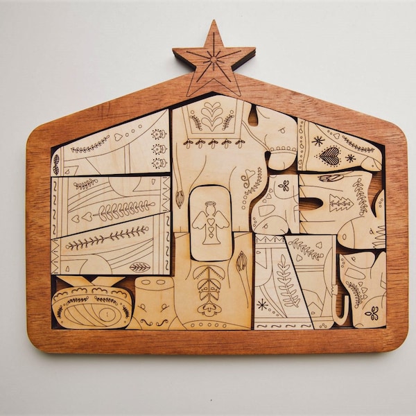 Nativity Puzzle - Etsy
