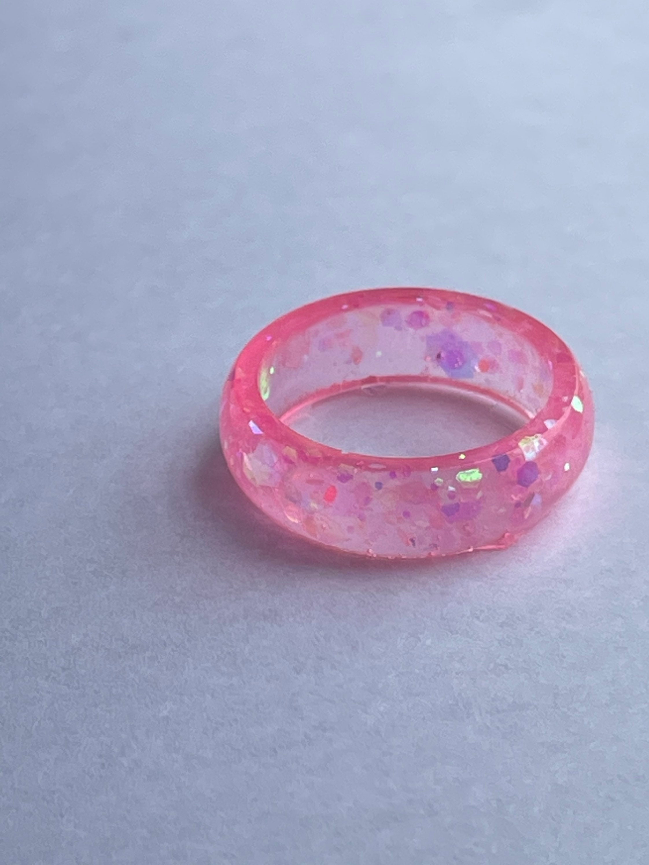 Pink Glitter Ring. - Etsy